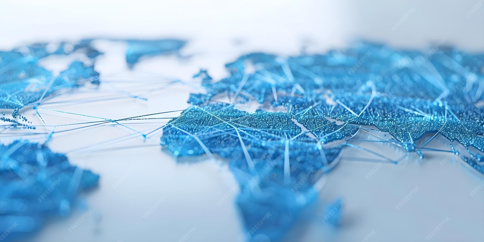 Mapping Global Digital Networks Interconnected Nodes And Data Flow Concept Global Networks