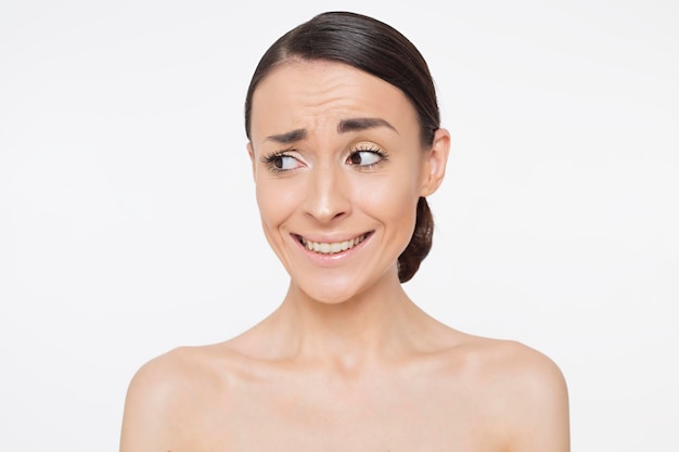 Premium Photo Massage For The Face Portrait Of A Young Woman Arrows Indicate How To Properly