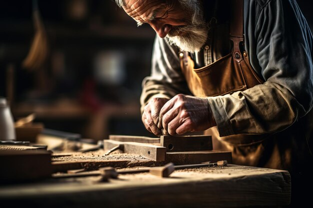 Premium Photo | Mastering the Art Captivating CloseUp of a Craftsman's ... Premium Photo | Mastering the Art Captivating CloseUp of a Craftsman's ...