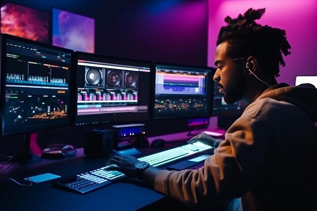 Premium AI Image | Mastering the Art of Color Grading African American ... Premium AI Image | Mastering the Art of Color Grading African American ...