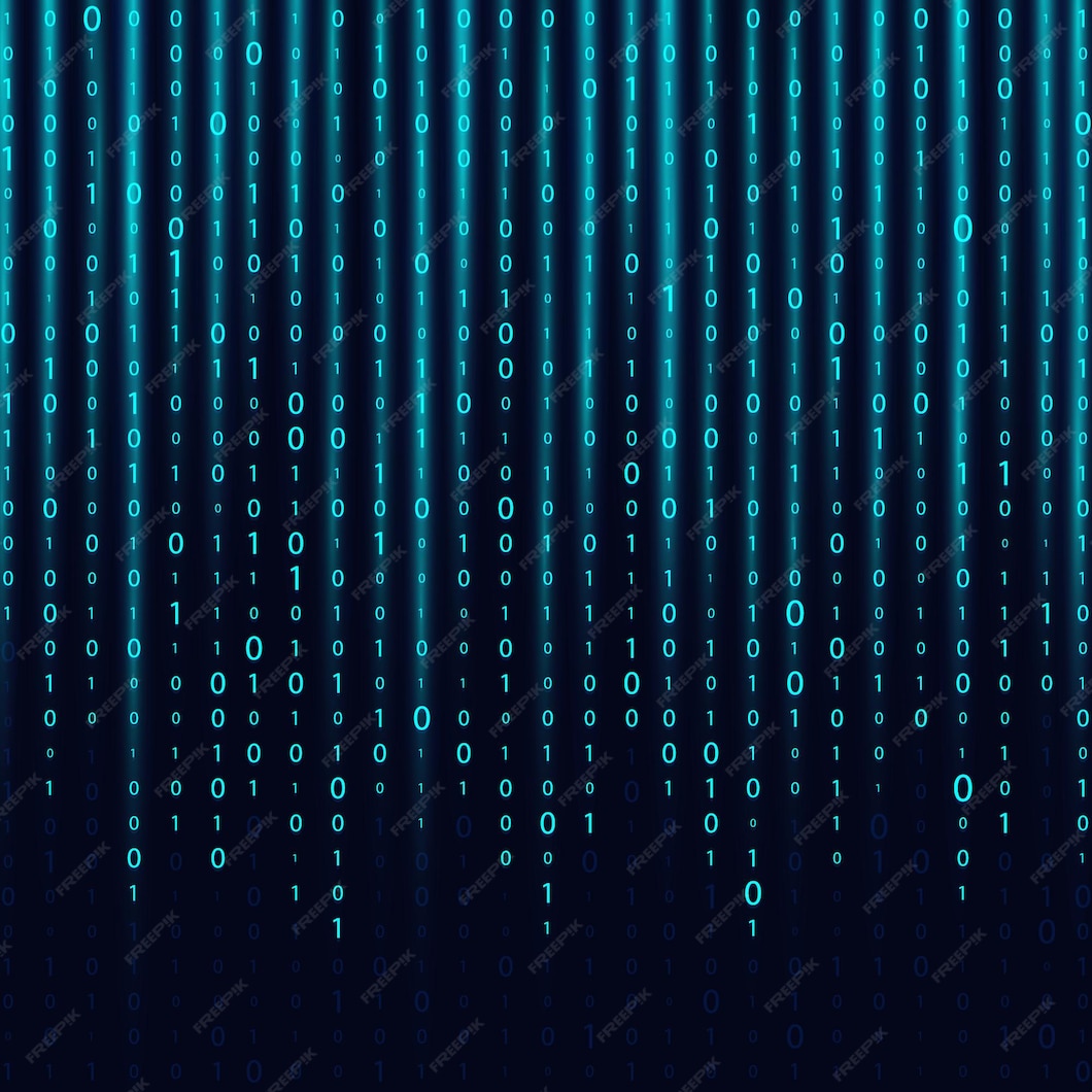 Premium Photo | Matrix background with numbers on the screen binary code zero one coding data ...