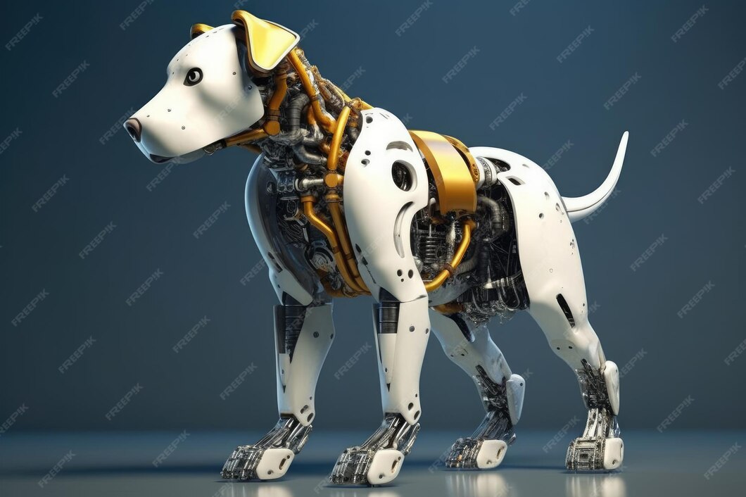 Premium AI Image | A mechanical dog automaton Futuristic innovation The ... Premium AI Image | A mechanical dog automaton Futuristic innovation The ...