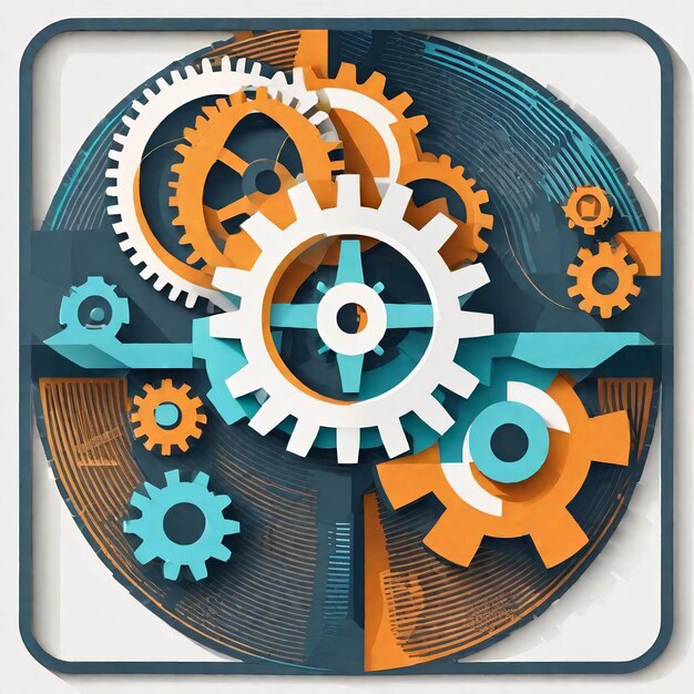 Premium AI Image | Mechanical Gears in Motion Premium AI Image | Mechanical Gears in Motion