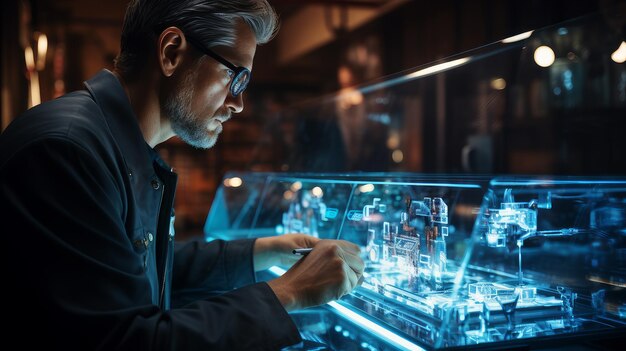 Premium AI Image | Medical robot assists the human doctor Premium AI Image | Medical robot assists the human doctor