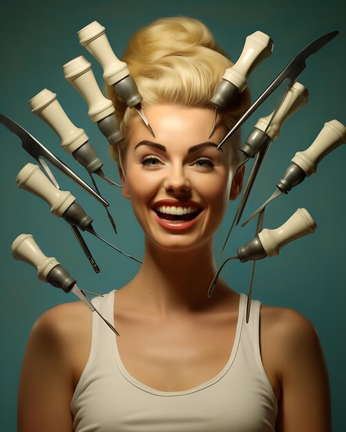 Premium Photo | Medium shot smiley woman with tools Premium Photo | Medium shot smiley woman with tools