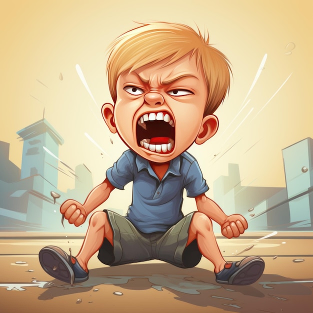 Premium Photo | Meltdown Madness A Hilarious Kid Having Tantrum Cartoon ... Premium Photo | Meltdown Madness A Hilarious Kid Having Tantrum Cartoon ...