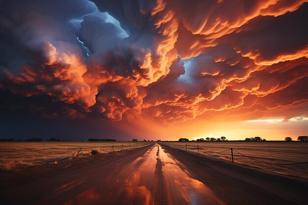 Premium AI Image | Mesmerizing Cloud Formation in Gorgeous Skies Premium AI Image | Mesmerizing Cloud Formation in Gorgeous Skies