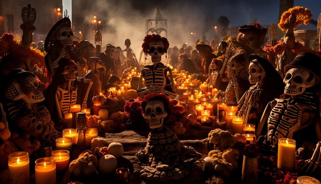 Premium Ai Image Mexicos Day Of The Dead Mexico Celebrates The Day