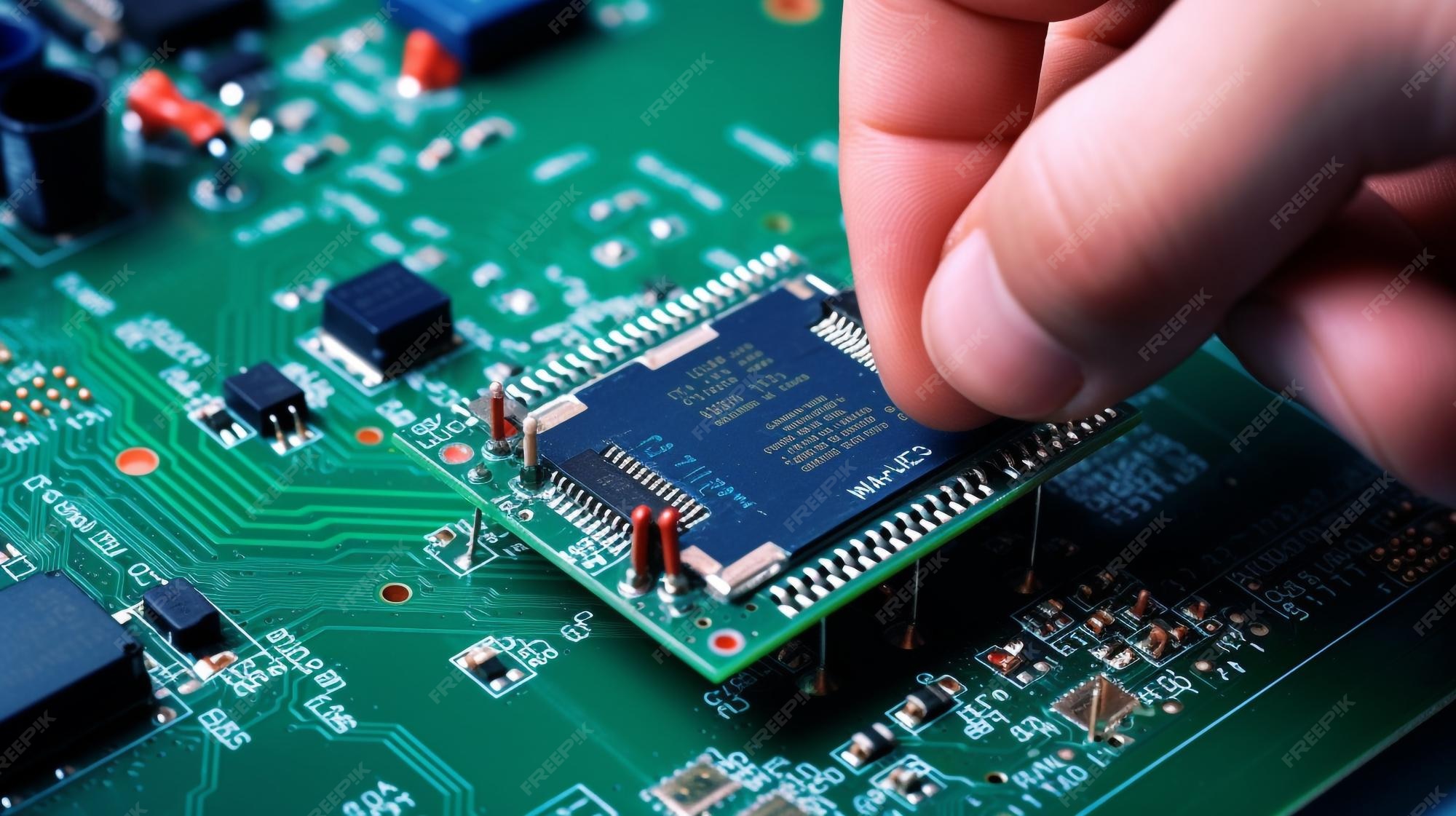 Premium Ai Image Microchip Manual Connecting To Microcontroller Top