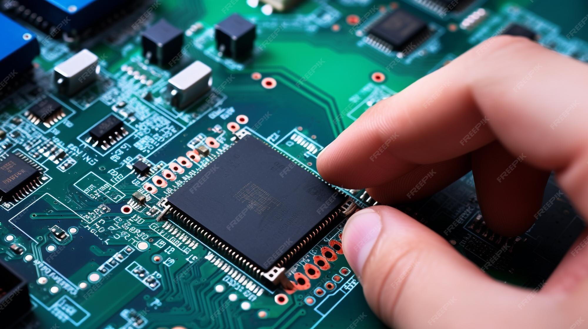 Premium Ai Image Microchip Manual Connecting To Microcontroller Top
