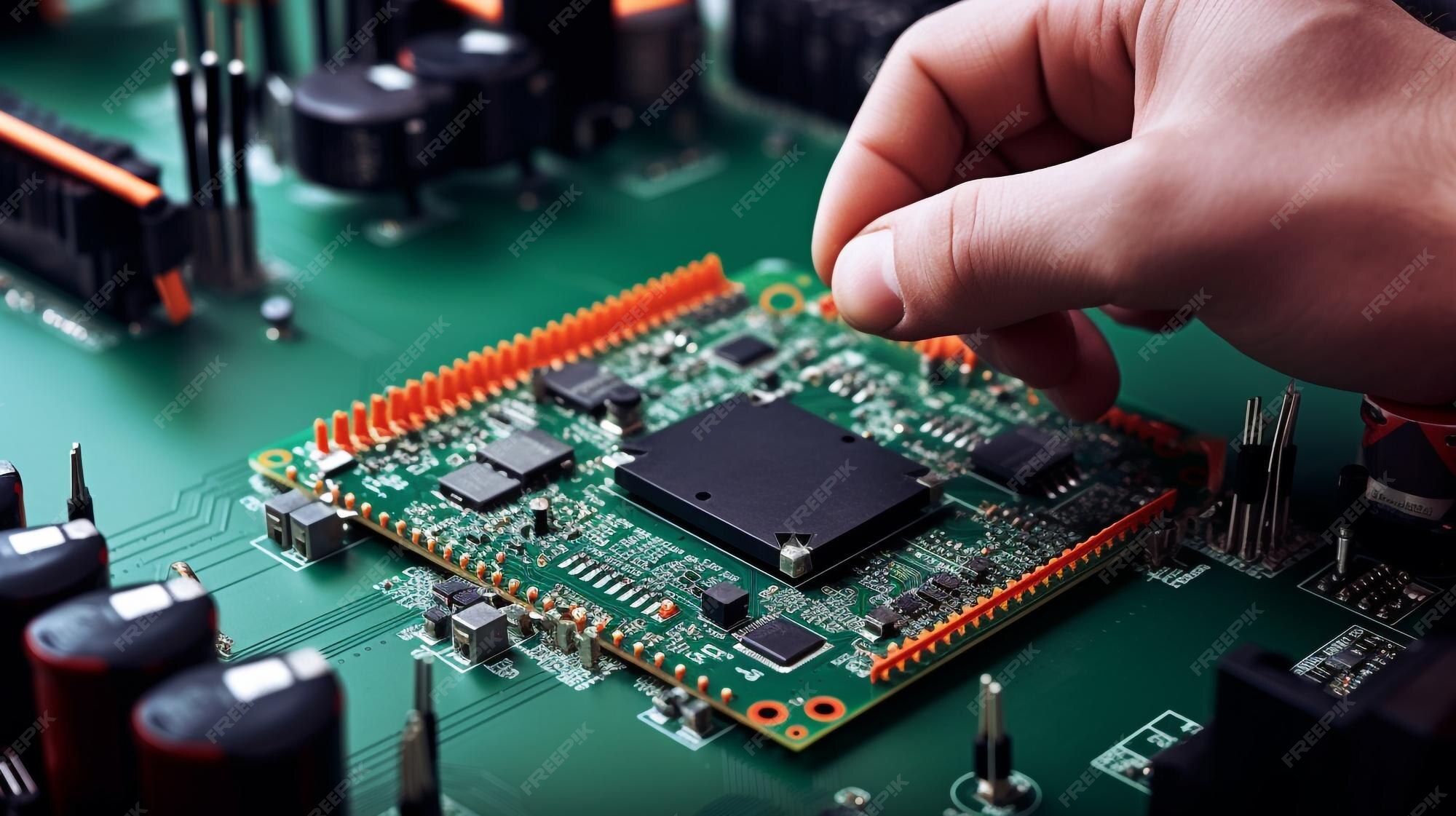 Premium Ai Image Microchip Manual Connecting To Microcontroller Top
