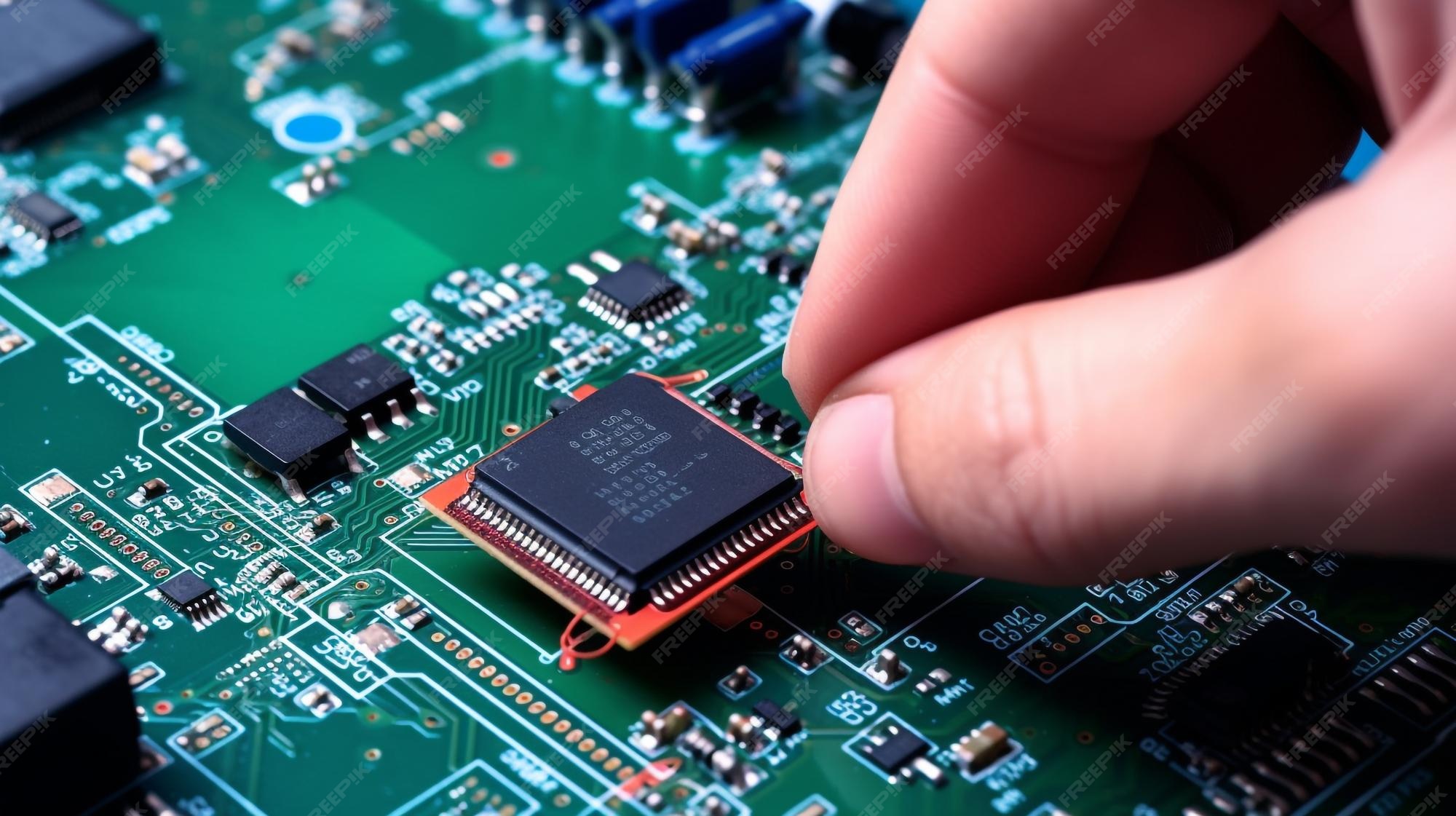 Premium Ai Image Microchip Manual Connecting To Microcontroller Top