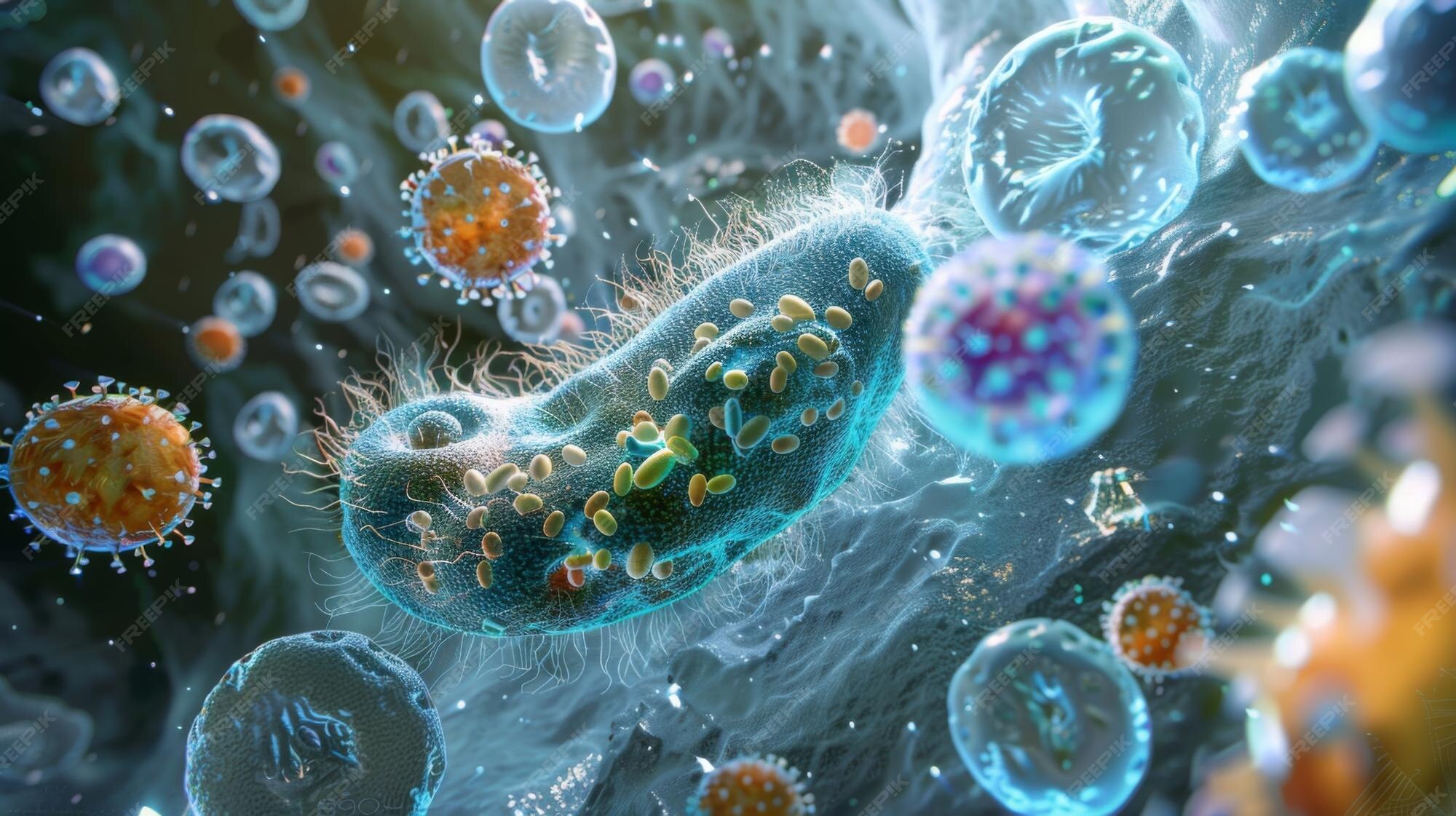 Premium Photo | A microscopic view of a giant amoeba its size dwarfing ... Premium Photo | A microscopic view of a giant amoeba its size dwarfing ...