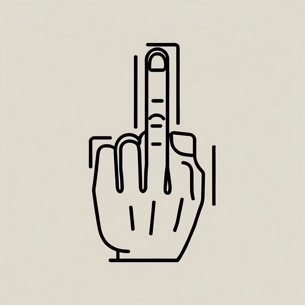 Middle Finger Sign With Modern Graphics Premium Ai Generated Image