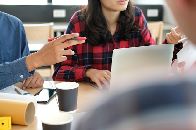 Premium Photo | Midsection of colleagues discussing in office Premium Photo | Midsection of colleagues discussing in office
