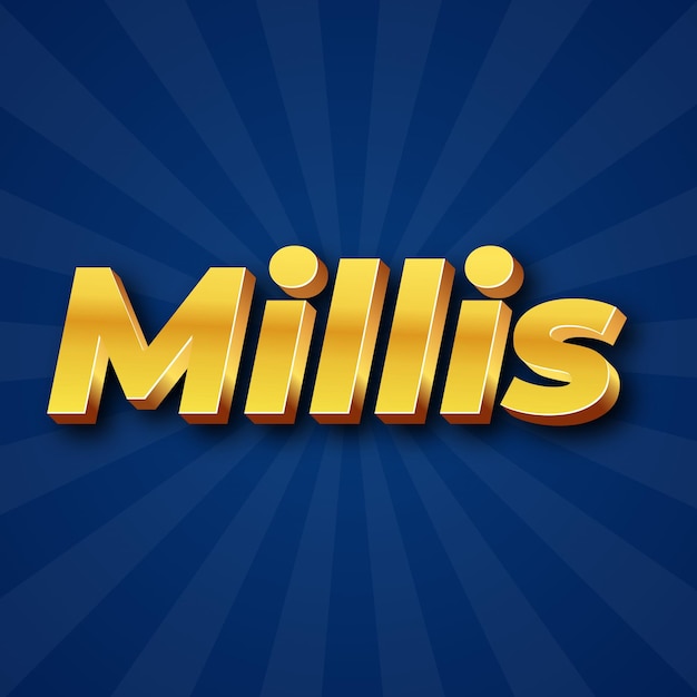 Premium Photo Millis Text Effect Gold Attractive Background Card Photo