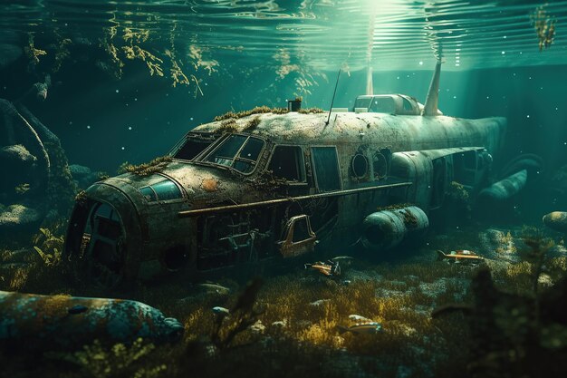 Premium AI Image | The missing plane sank in the ocean Generative AI Premium AI Image | The missing plane sank in the ocean Generative AI