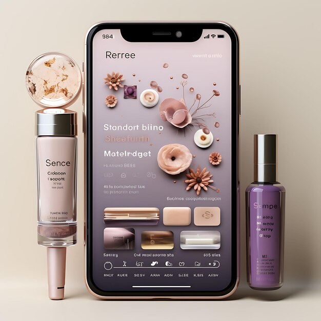 Premium AI Image | Mobile App Design of Beauty and Cosmetics Skincare ... Premium AI Image | Mobile App Design of Beauty and Cosmetics Skincare ...
