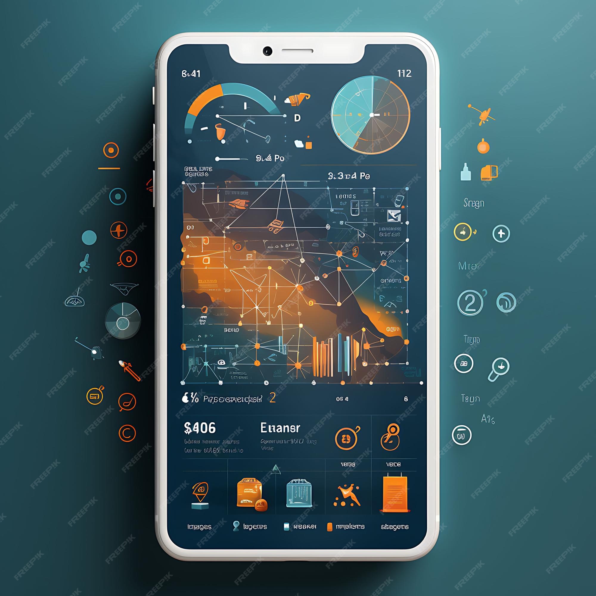 Premium Ai Image Mobile App Layout Design Of Math Tutoring Organized