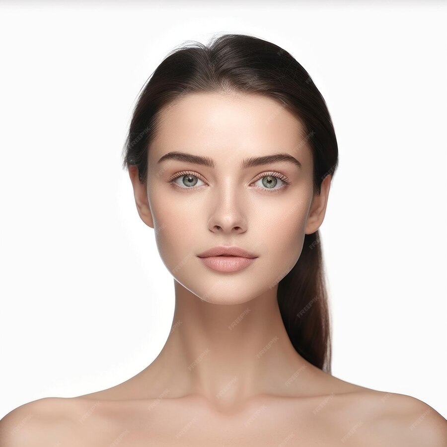 Premium AI Image | a model with a natural look on her face Premium AI Image | a model with a natural look on her face