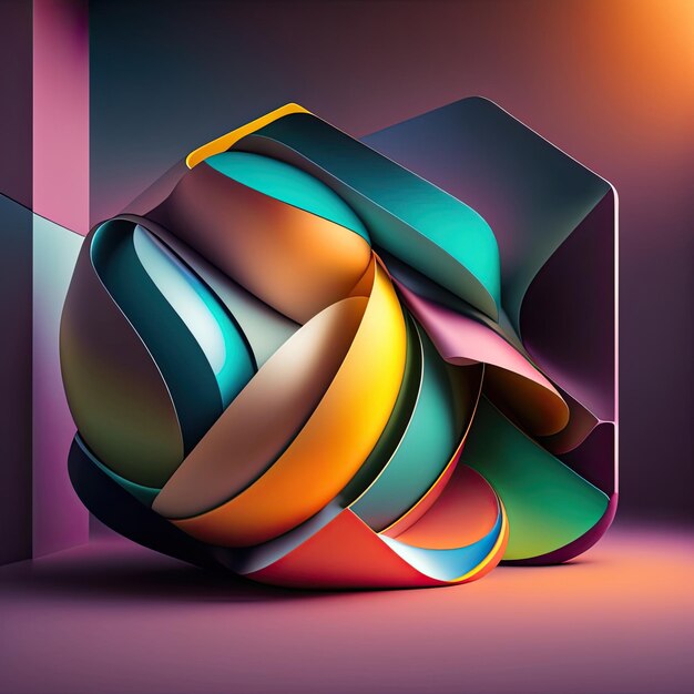 Premium AI Image | Modern Abstract 3D Background Premium AI Image | Modern Abstract 3D Background
