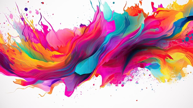 Premium AI Image | Modern abstract colorful brush strokes on white ... Premium AI Image | Modern abstract colorful brush strokes on white ...