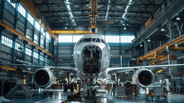 Modern Aircraft Assembly Line with Advanced Robotic Systems and ... Modern Aircraft Assembly Line with Advanced Robotic Systems and ...