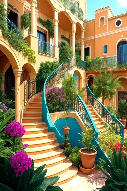 Premium AI Image | A modern apartment complex AI_Generated Premium AI Image | A modern apartment complex AI_Generated