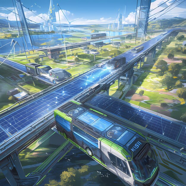 Premium Photo | Modern Autonomous Car Superhighway Aerial Perspective Premium Photo | Modern Autonomous Car Superhighway Aerial Perspective
