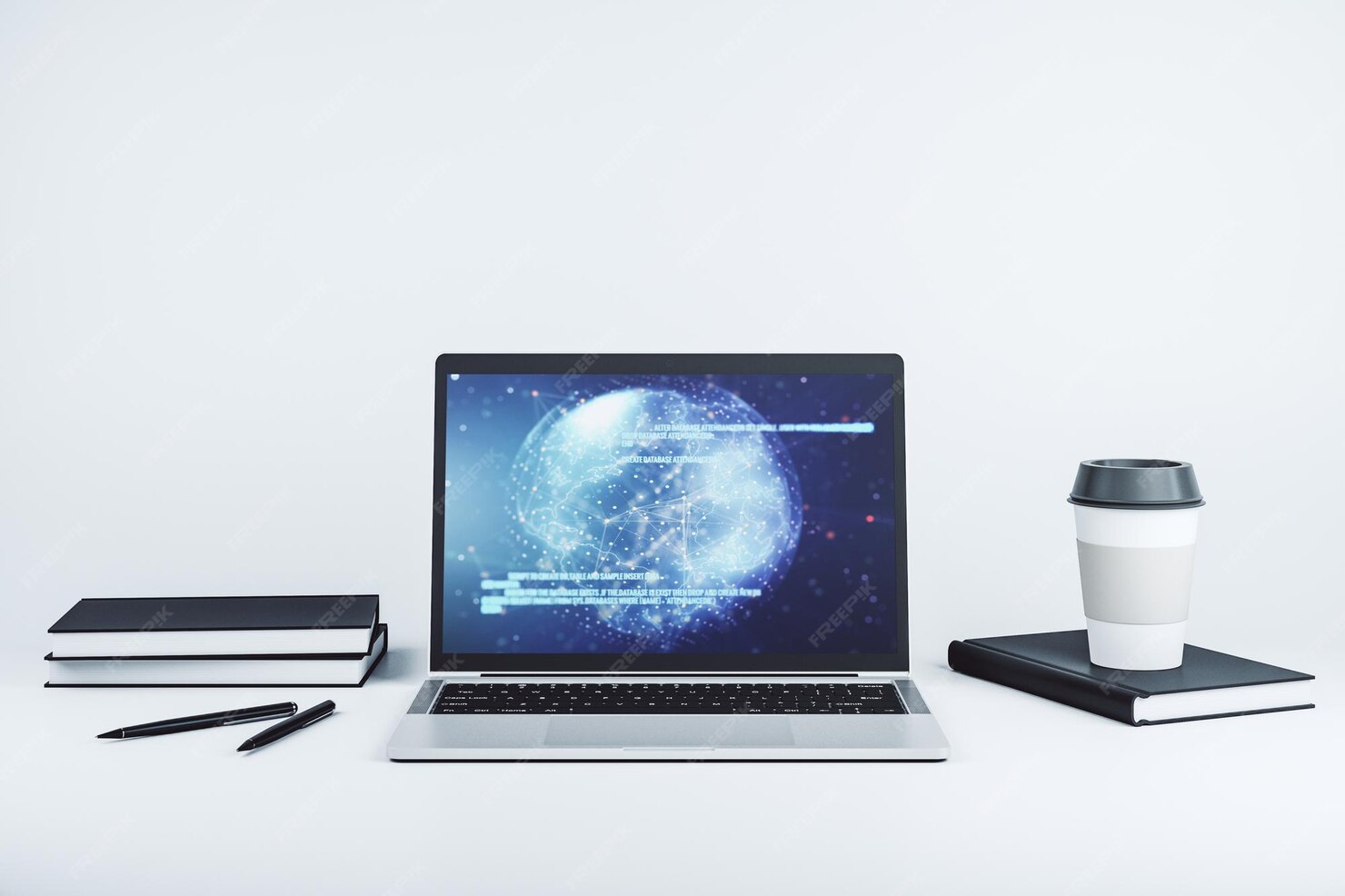 Premium Photo | Modern computer display with abstract programming ...