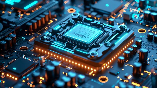 Premium Photo | Modern CPU Microchip with RGB Fan View of Advanced GPU Chip Premium Photo | Modern CPU Microchip with RGB Fan View of Advanced GPU Chip