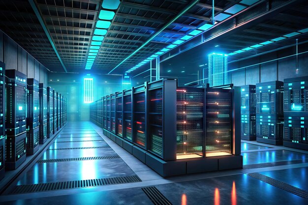 Premium Photo | Modern data center and network infrastructure solutions Premium Photo | Modern data center and network infrastructure solutions