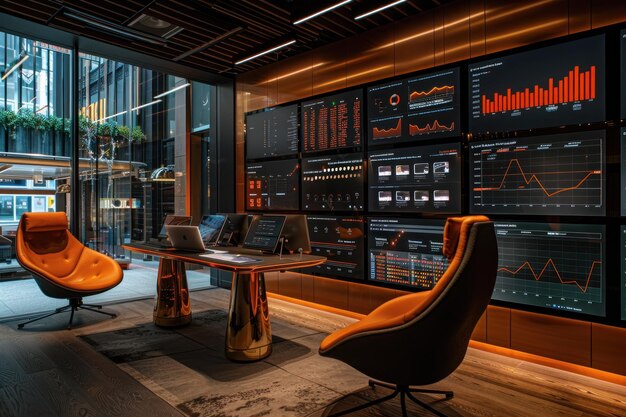 Premium Photo Modern Data Command Center With Hightech Displays A Stateoftheart Data Command