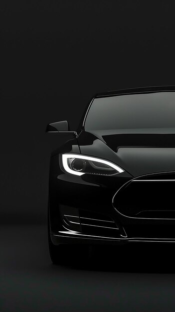 Modern front view black car headlights | Premium AI-generated image Modern front view black car headlights | Premium AI-generated image