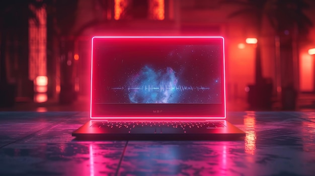 Premium Photo A Modern Illustration Of A Laptop On A Desk An Open