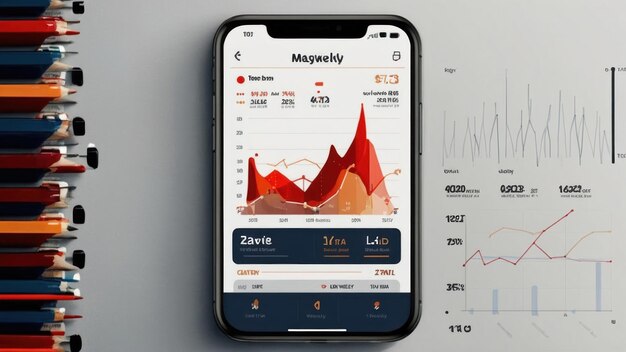 Premium Photo | Modern Mobile Analytics Dashboard Interface Premium Photo | Modern Mobile Analytics Dashboard Interface