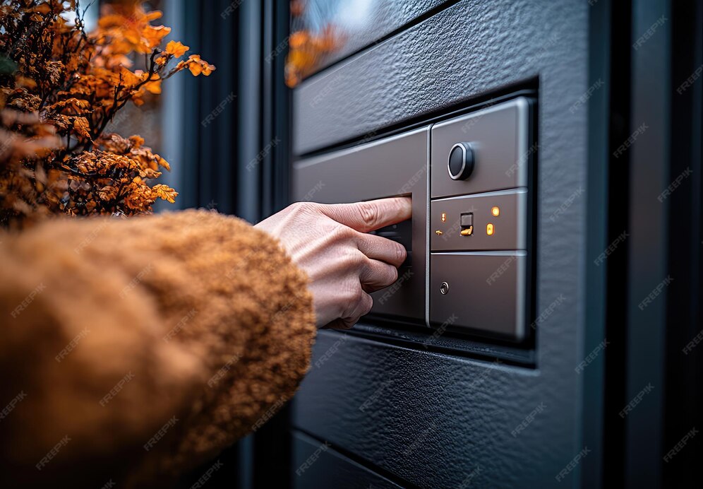 Modern smart security system featuring fingerprint recognition ... Modern smart security system featuring fingerprint recognition ...