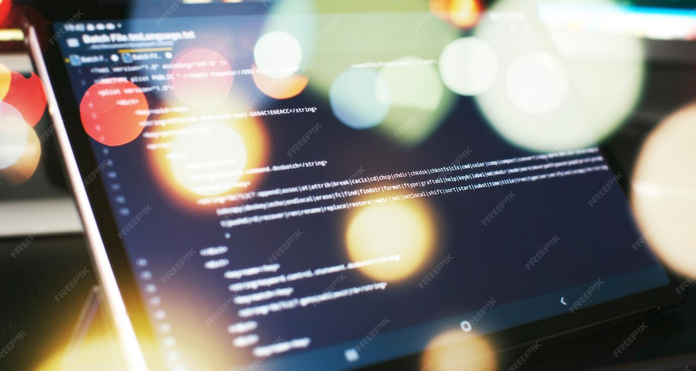 Premium Photo | Modern tech php syntax highlighted writing programming functions on laptop big ...