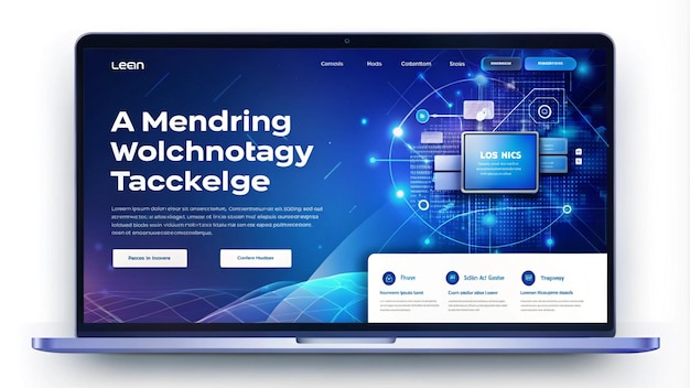 Modern tech website design | Premium AI-generated image Modern tech website design | Premium AI-generated image