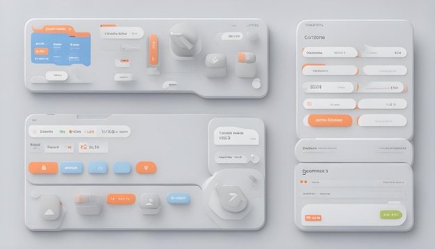 Premium Photo Modern Web Ui Elements Including Buttons Input Fields