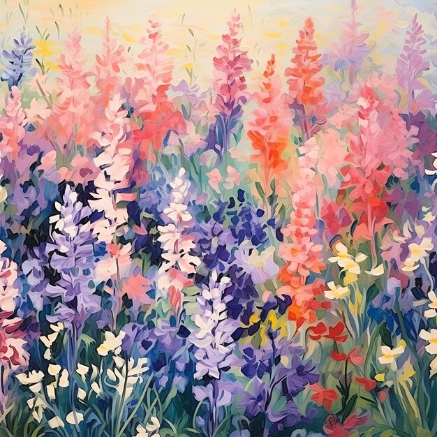 Premium AI Image | Monet's Garden Flowers background pattern wallpaper ... Premium AI Image | Monet's Garden Flowers background pattern wallpaper ...