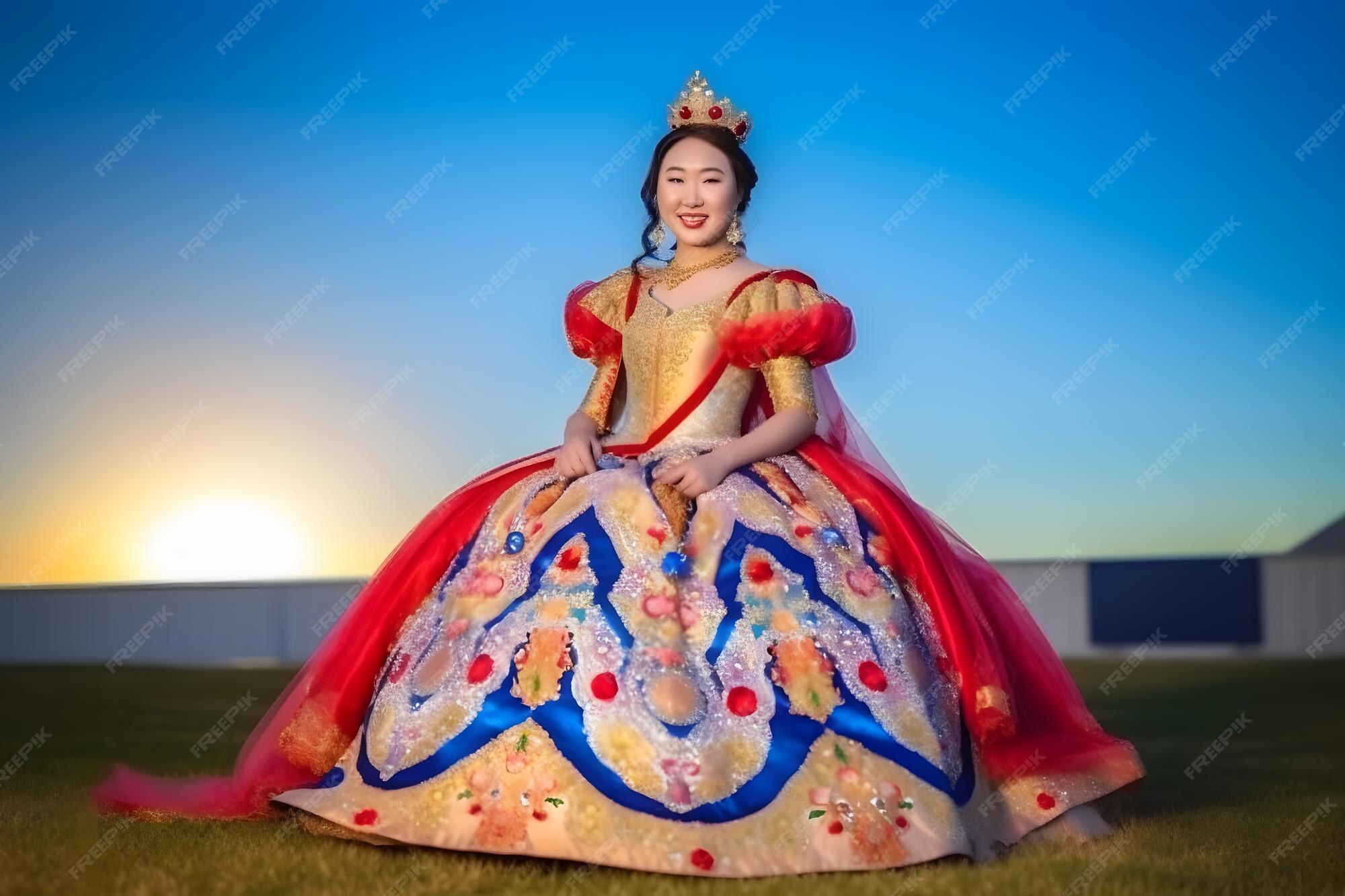Premium Ai Image Mongolian Girl In Traditional National Dress Neural Network Ai Generated
