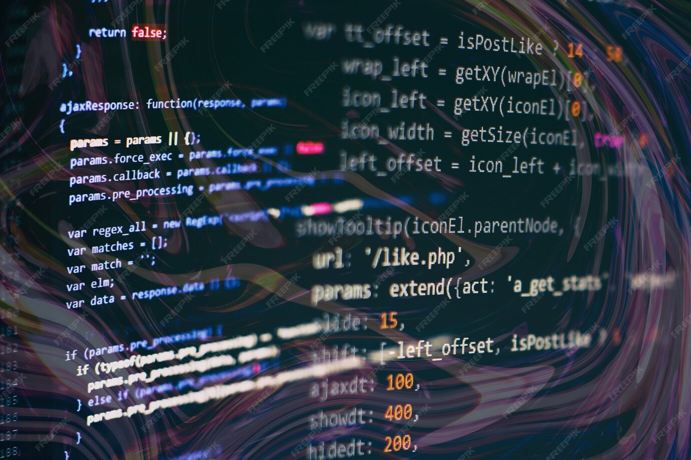 Premium Photo | Monitor closeup of function source code. abstract it ...
