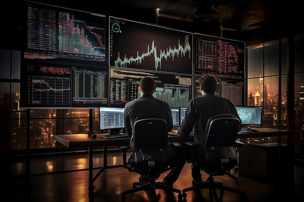 Premium AI Image | Monitoring RealTime Stock Data by Diverse Traders ... Premium AI Image | Monitoring RealTime Stock Data by Diverse Traders ...