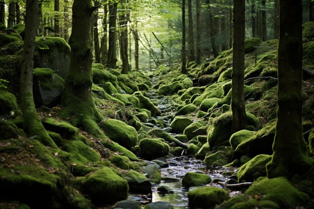 Mossy forest floor | Premium AI-generated image Mossy forest floor | Premium AI-generated image