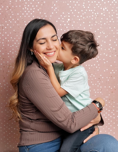 Premium Photo Mother Hugging Her Son On Mothers Day