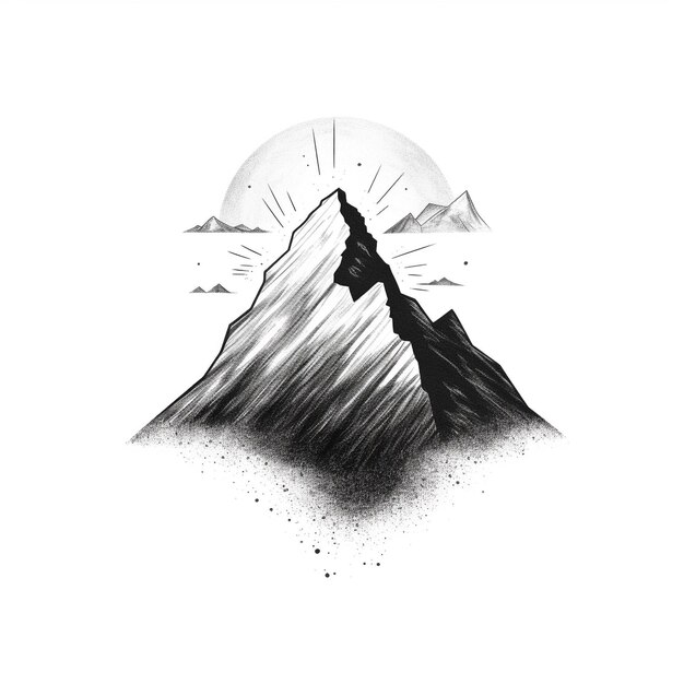 Premium Photo | Mountain ranges white background simple design Premium Photo | Mountain ranges white background simple design