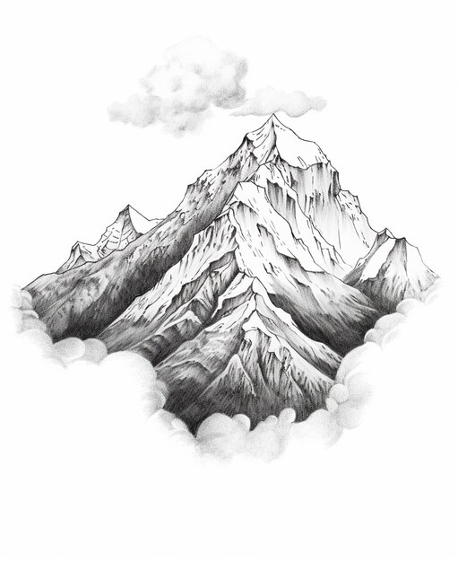 Premium AI Image | Mountain ranges white background simple design Premium AI Image | Mountain ranges white background simple design