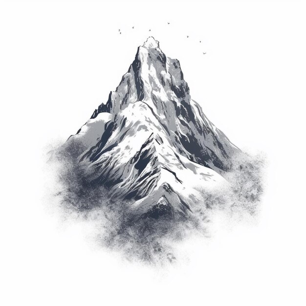 Premium AI Image | Mountain ranges white background simple design Premium AI Image | Mountain ranges white background simple design
