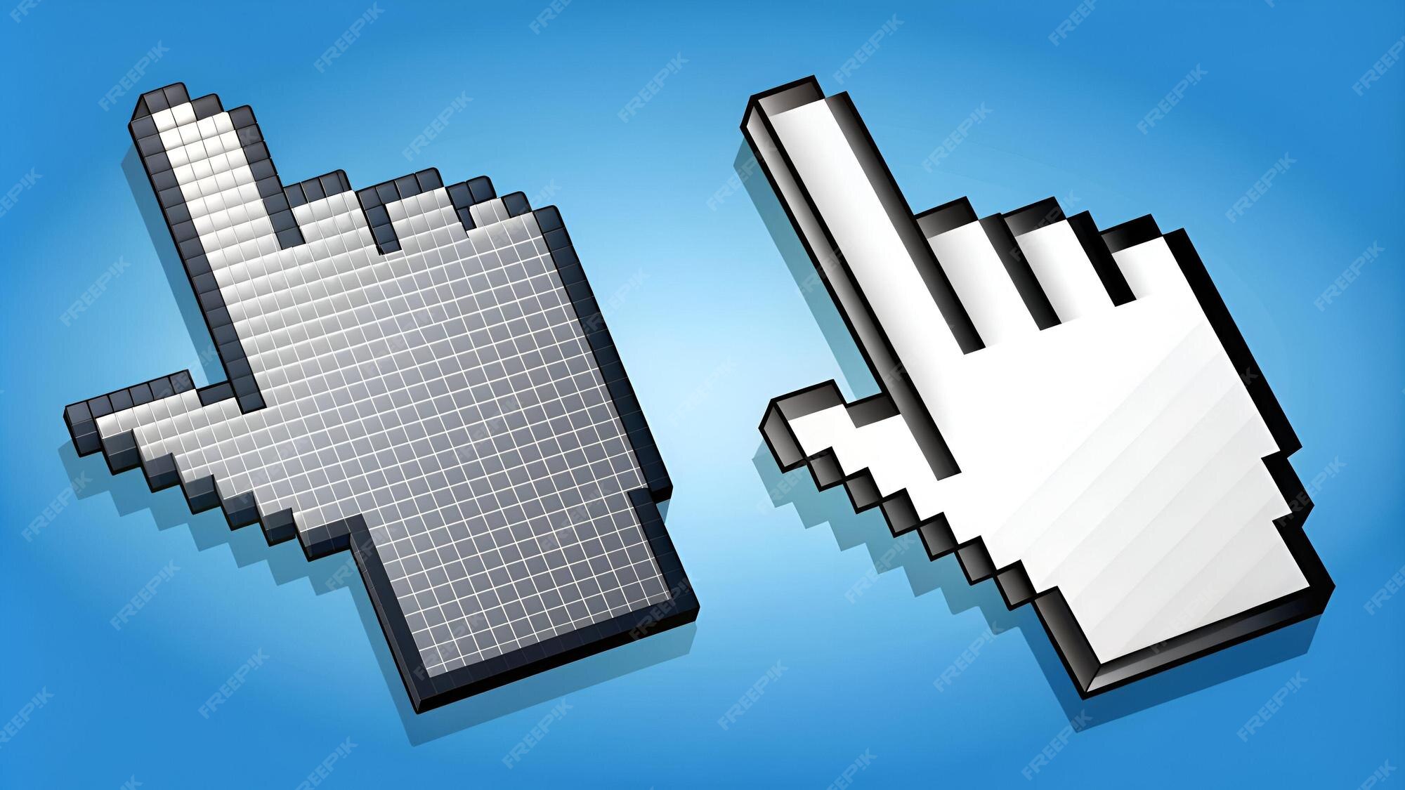 Mouse Click Cursor Set Hand Cursor Click Icon Mouse Pointer Set Arrow Cursor Vector Illustratio